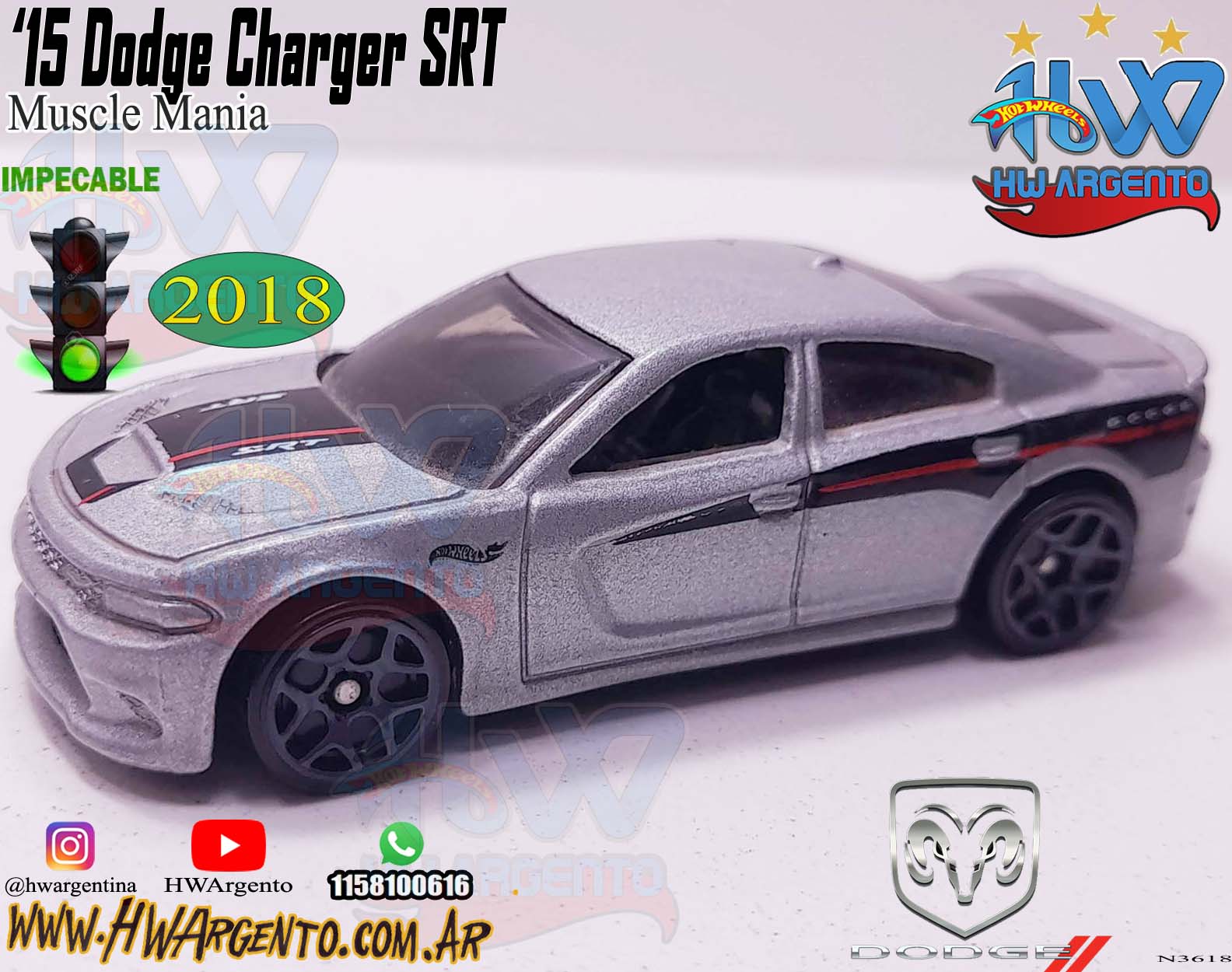 15 Dodge Charger SRT - 2018 - HWArgento